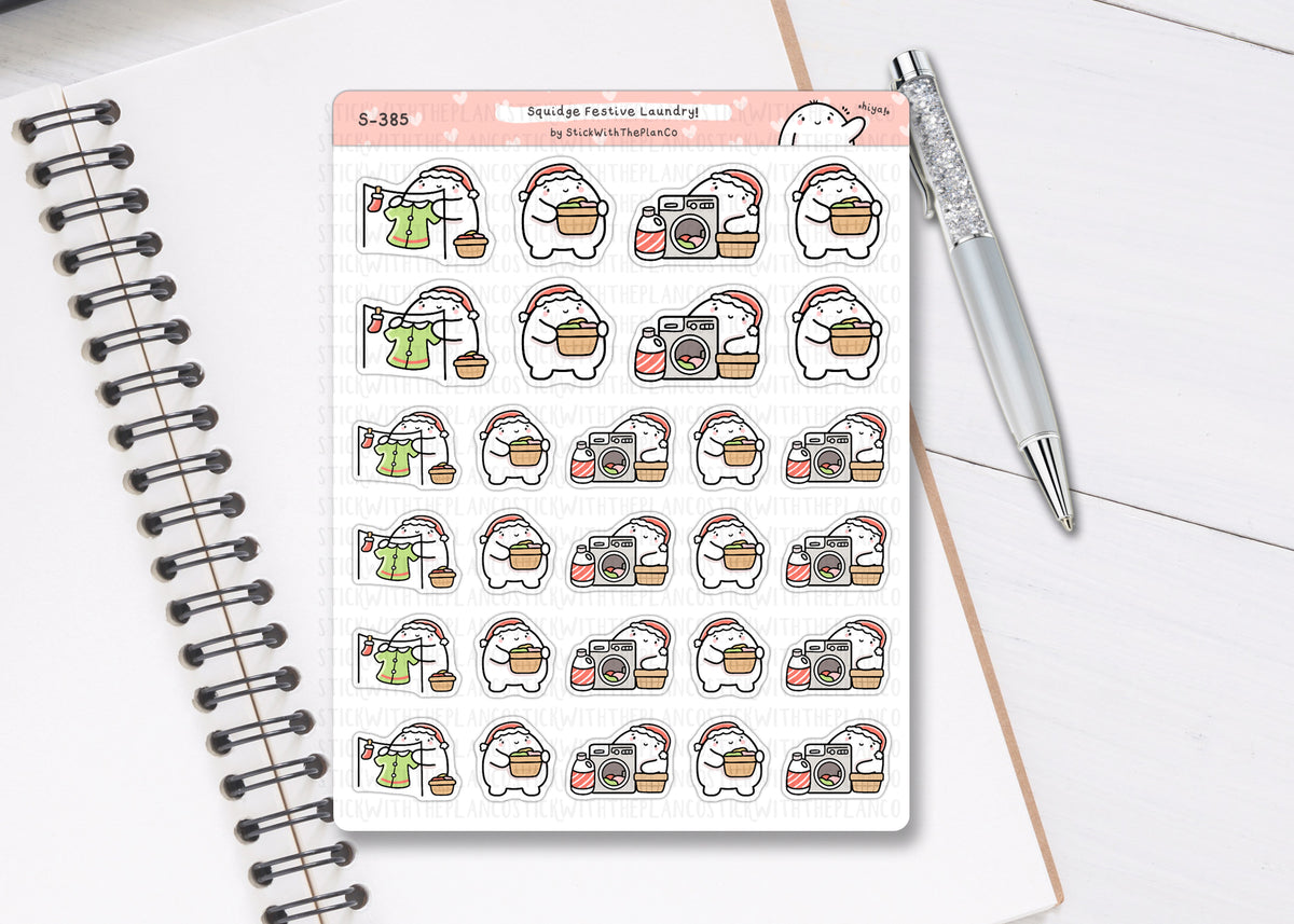 S_385 Squidge Festive Laundry | Squidge Stickers | Planner Stickers ...