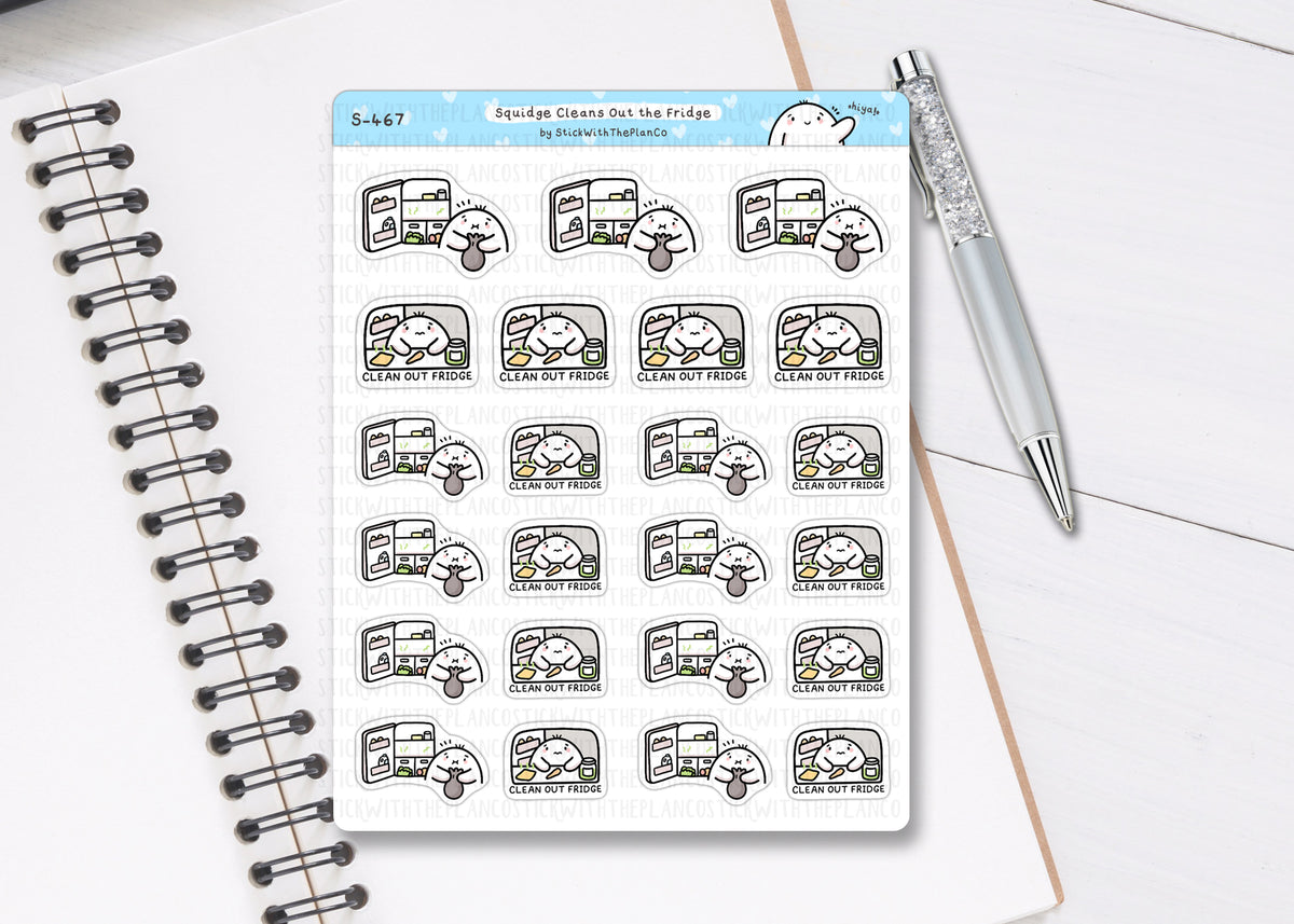 S_467 Squidge Cleans The Fridge | Squidge Stickers | Planner Stickers ...