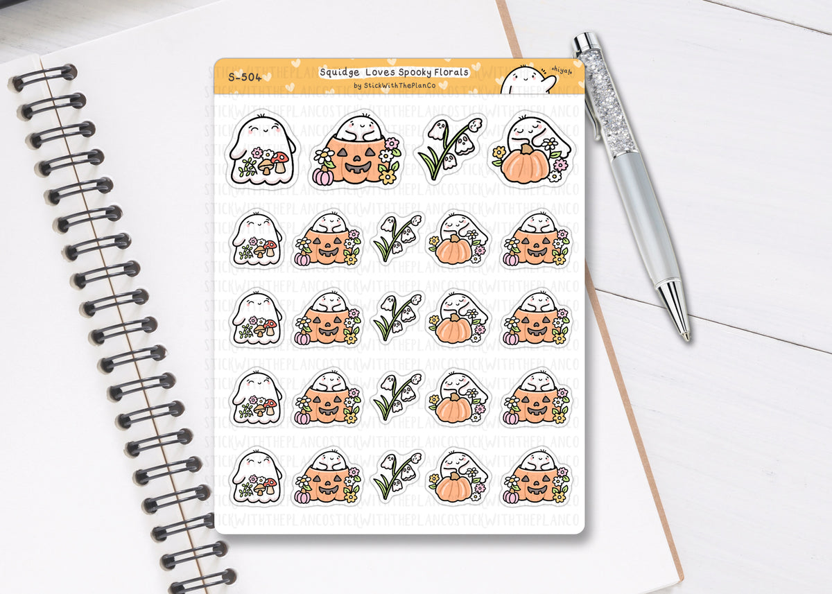 S_504 Squidge Spooky Florals | Squidge Stickers | Planner Stickers ...