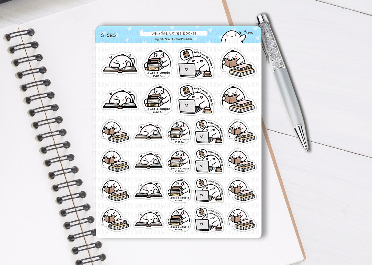 S_565 Squidge Loves Books Pt 1 | Squidge Stickers | Planner Stickers ...