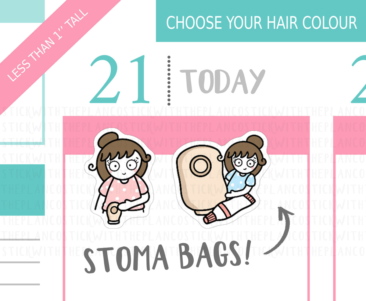 L_273 Stoma Bag | Lottie Stickers | Planner Stickers – StickWithThePlanCo