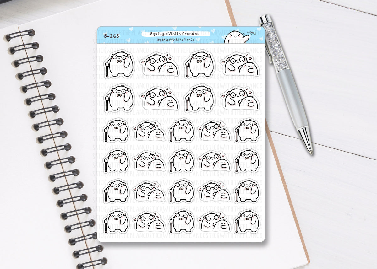 S_268 Squidge Visits Grandad | Squidge Stickers | Planner Stickers ...